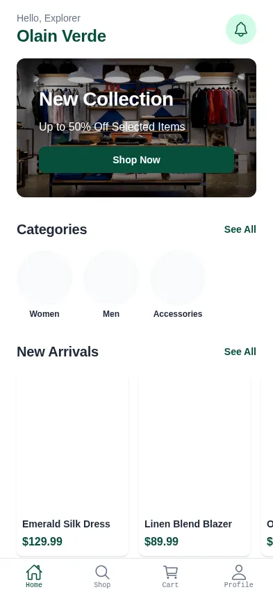 Olain Verde Fashion App