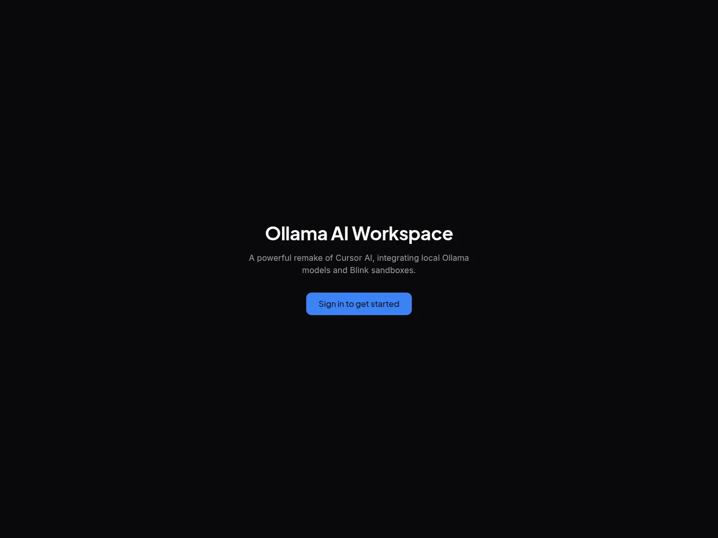 Ollama AI Workspace