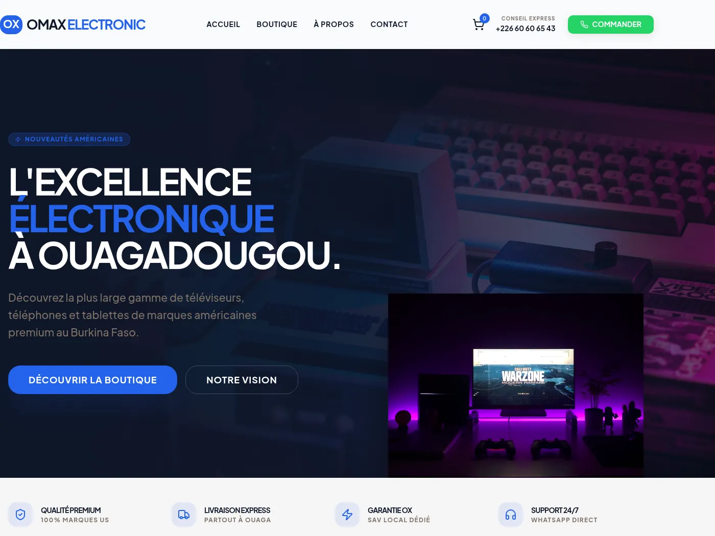 OMAX Electronic Storefront