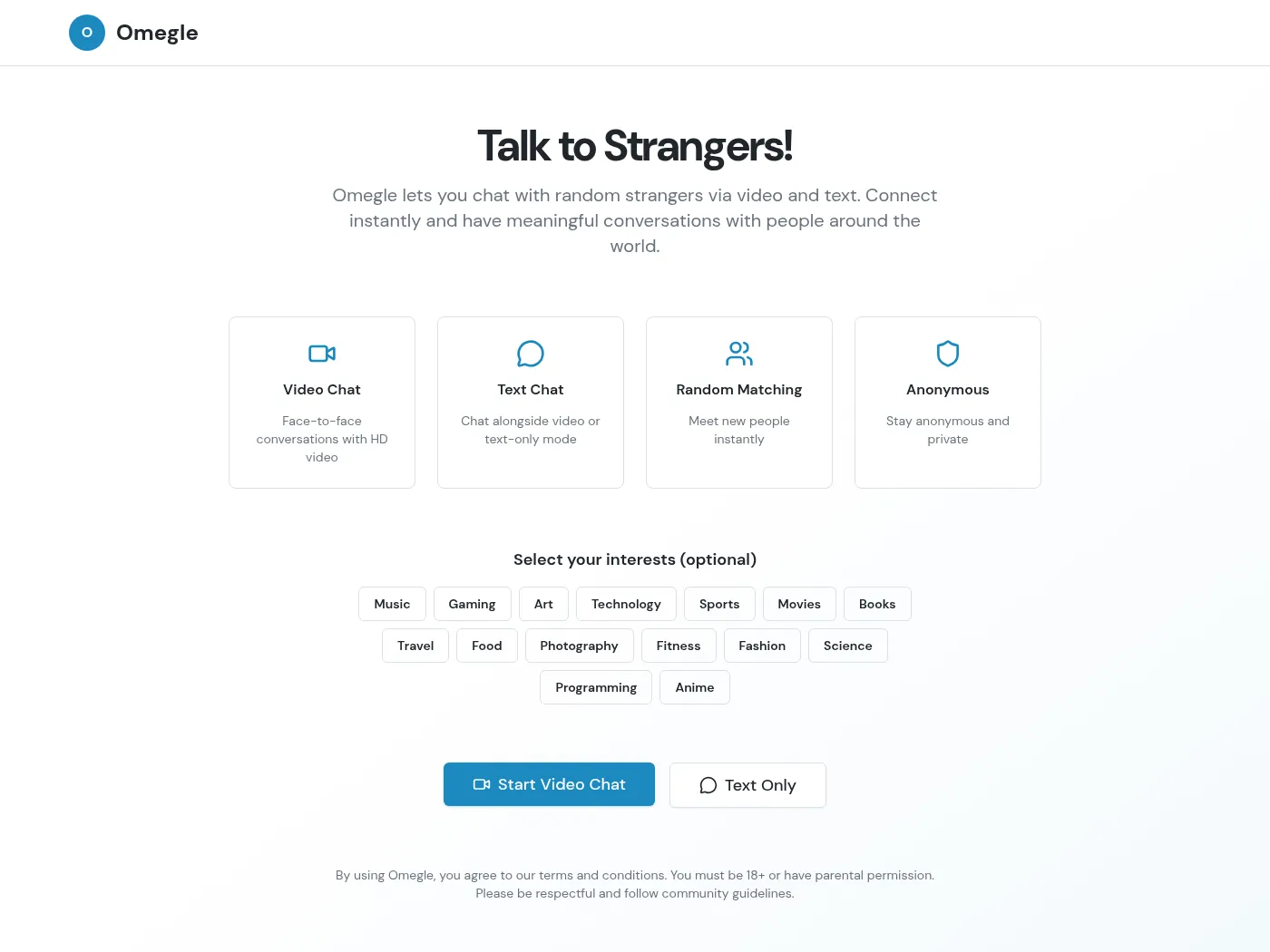 Omegle Replica Web