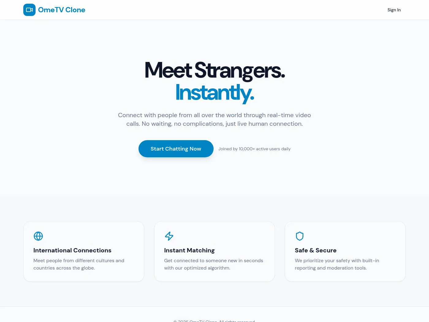 OmeTV Clone Chat