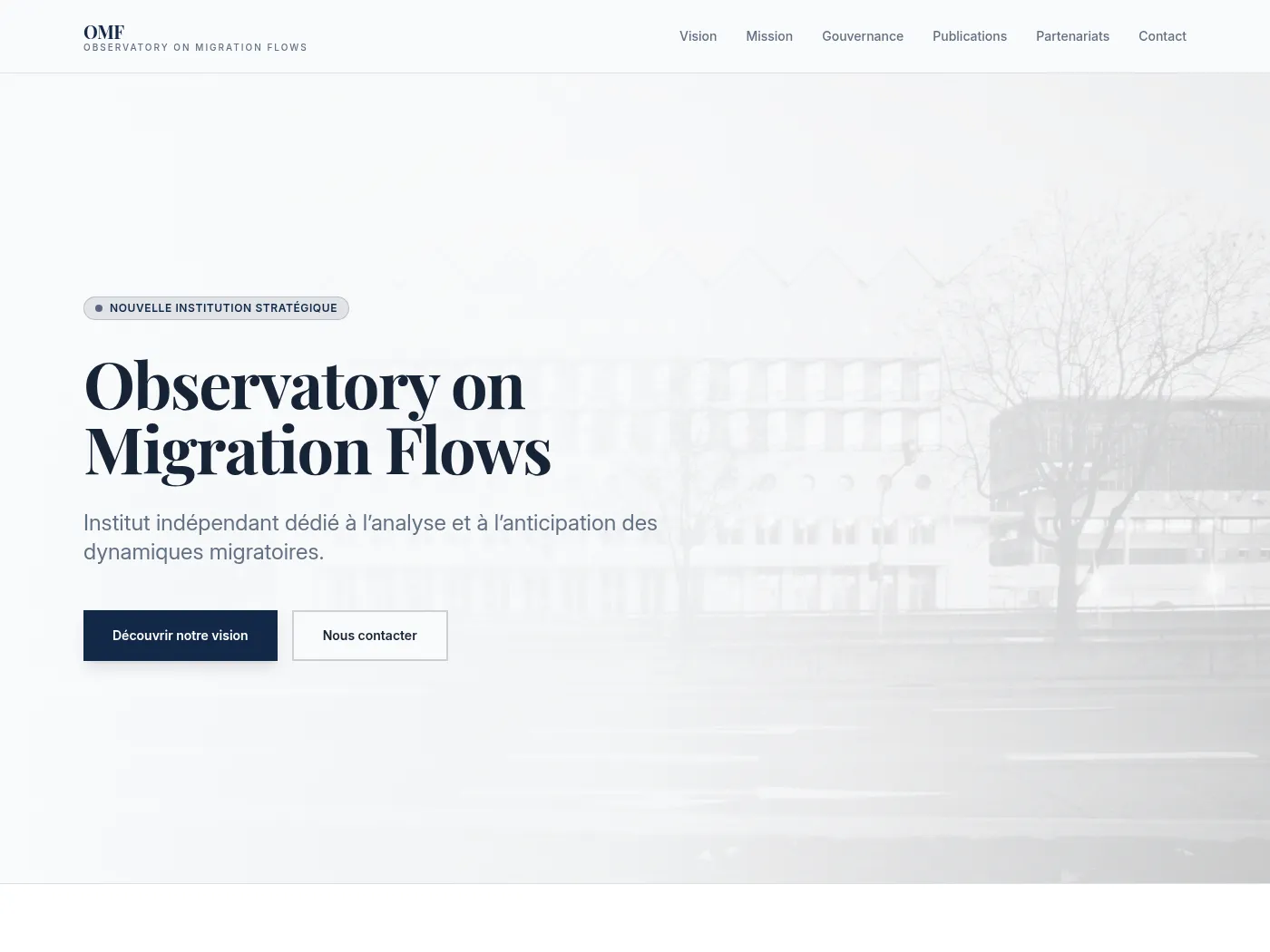 OMF Institute Web Portal