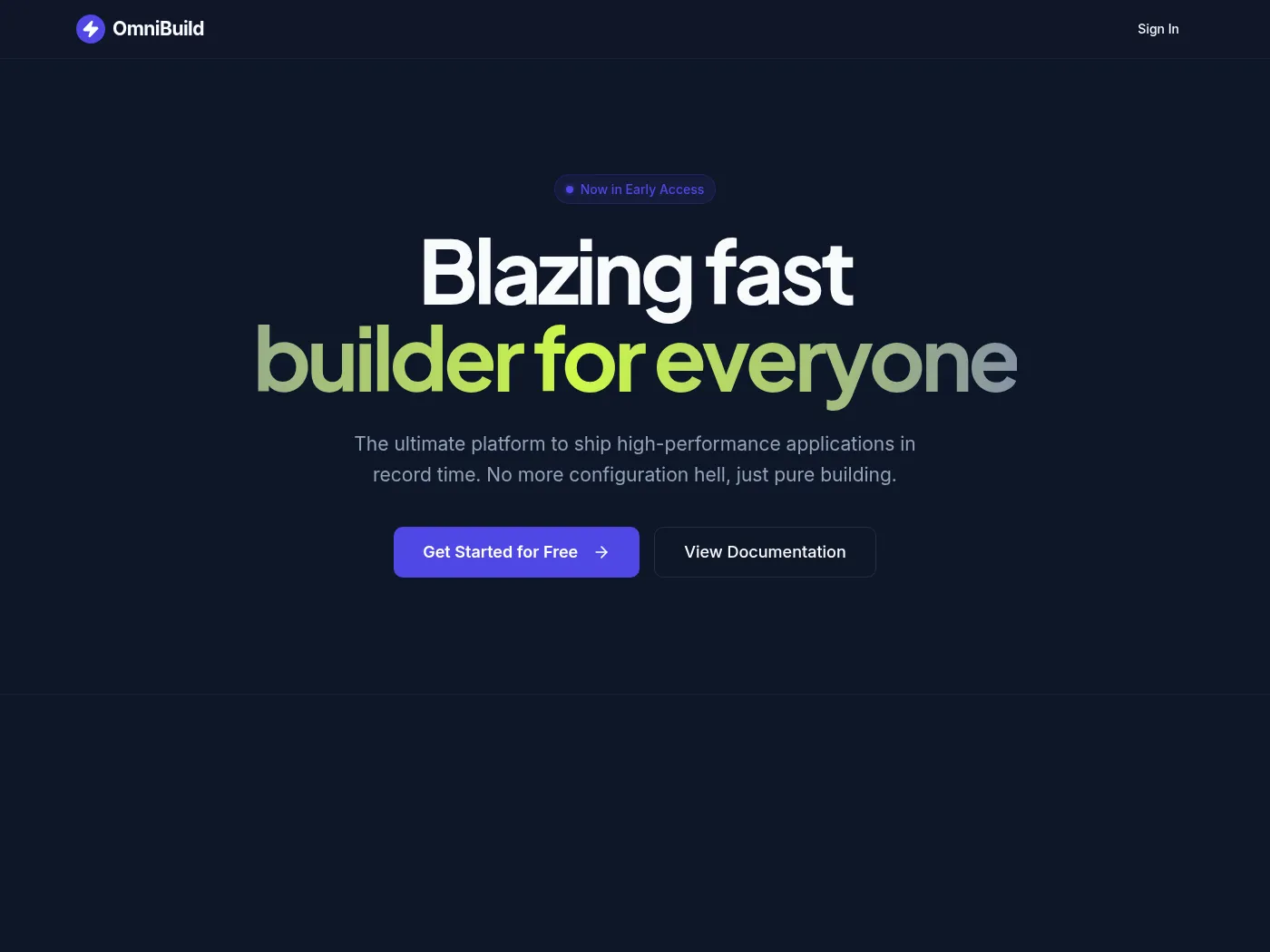 OmniBuild Fast Creator