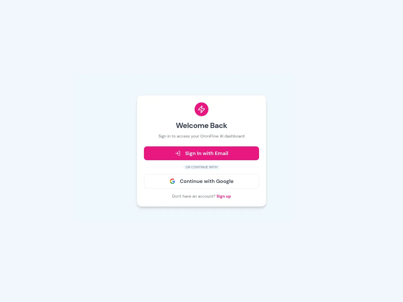 OmniFlow AI Dashboard