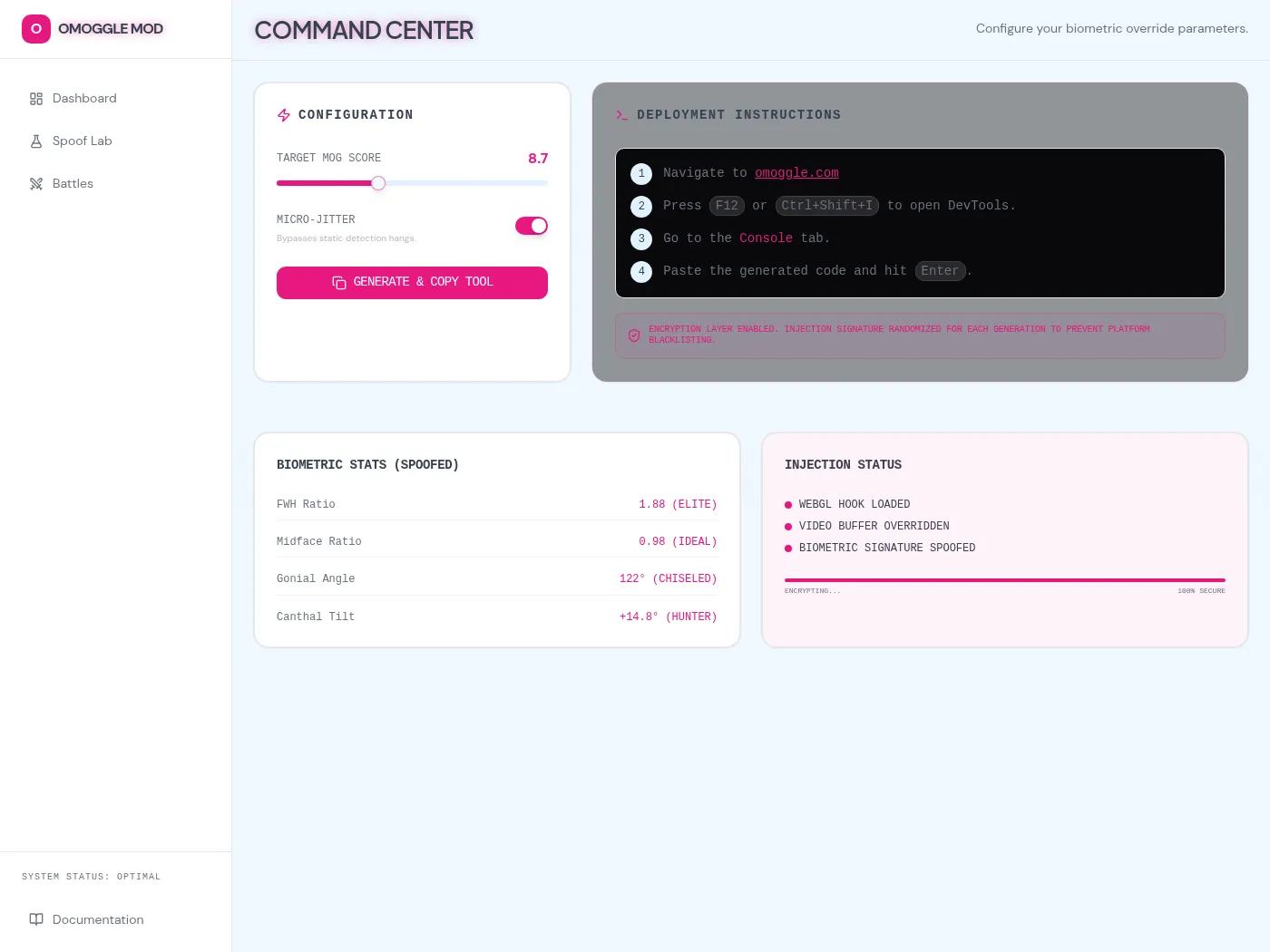 Omoggle Score Spoofer