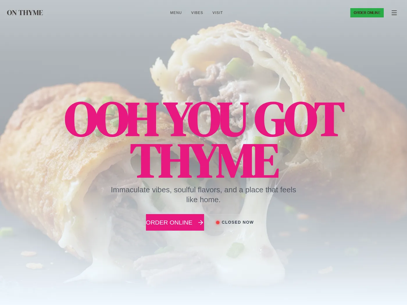 On Thyme Restaurant Site