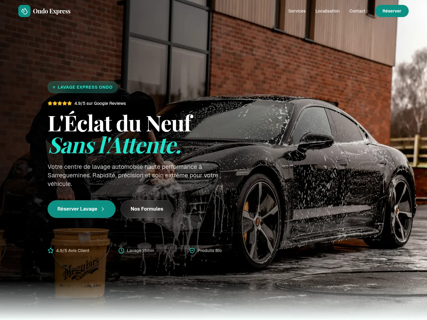 Ondo Express Wash Page