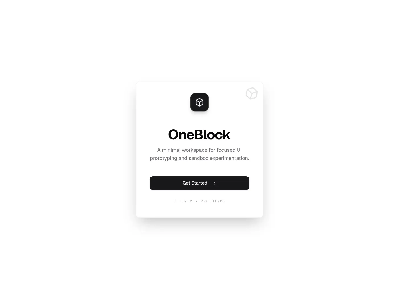 OneBlock Simple UI