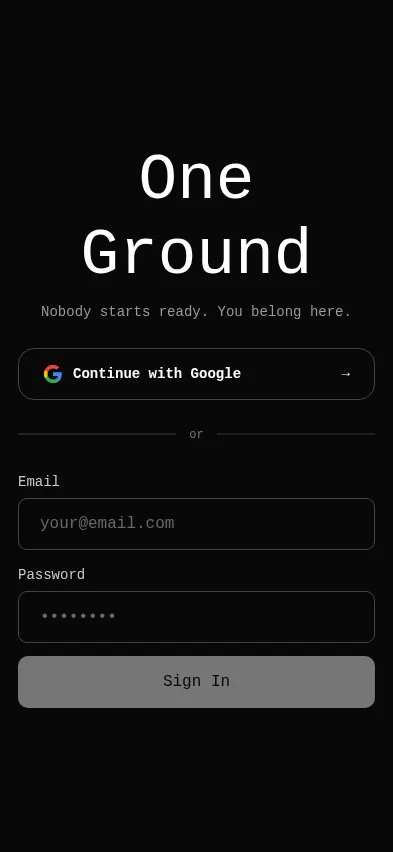 One Ground Fitness App