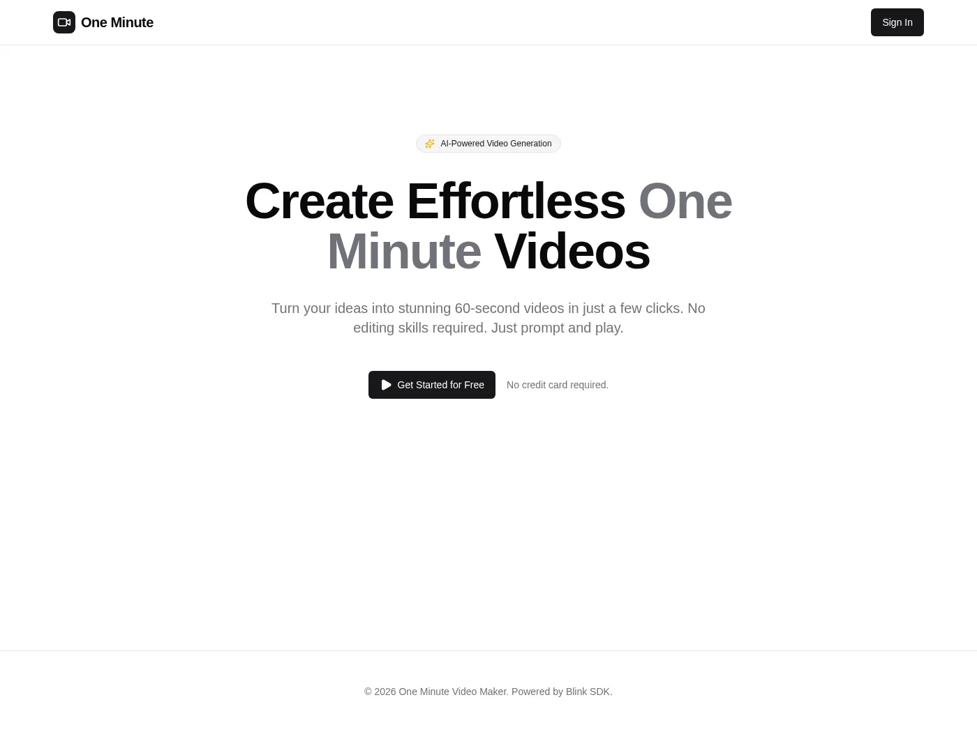 One Minute Video Maker