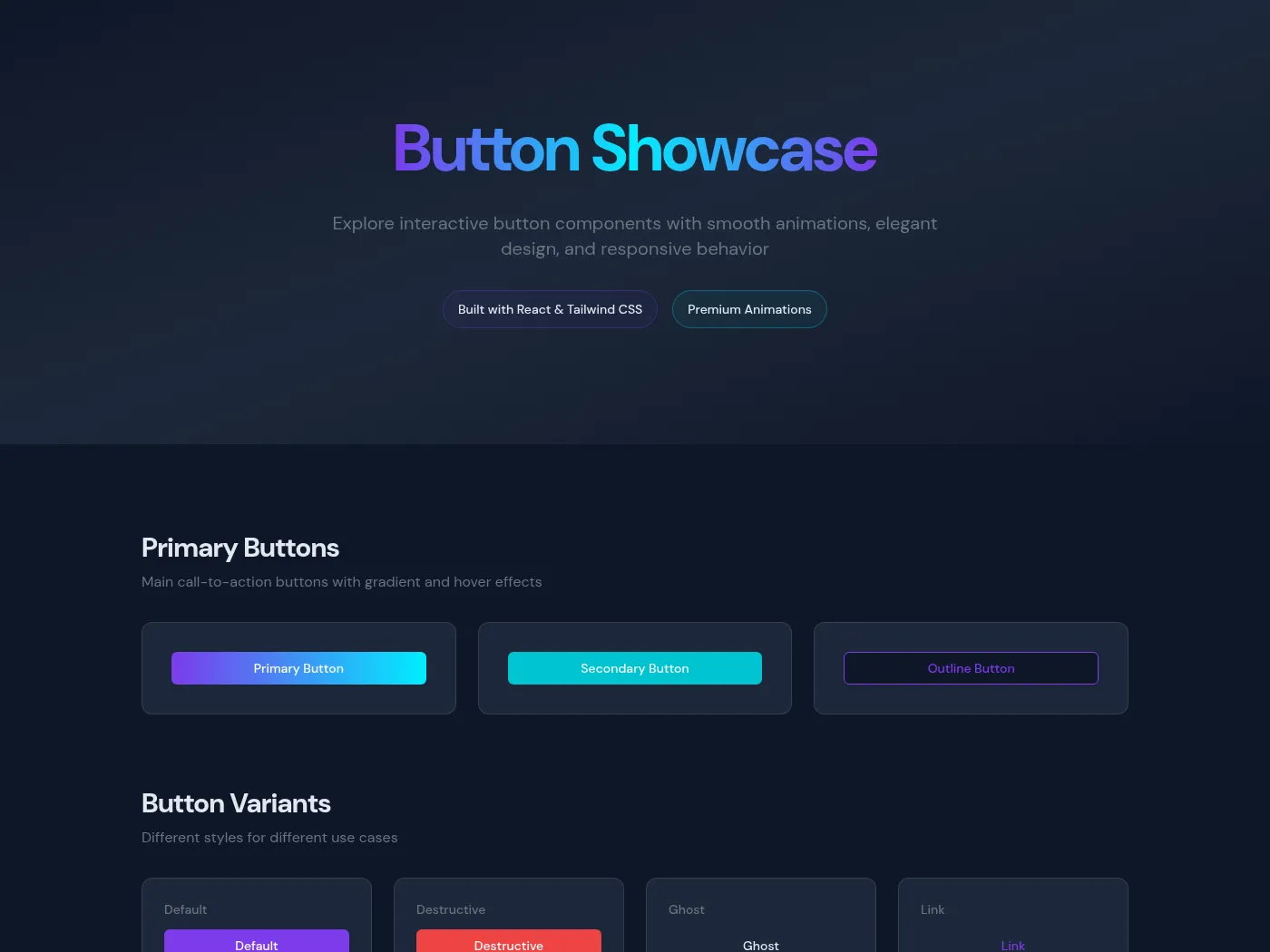 One Page Button Demo