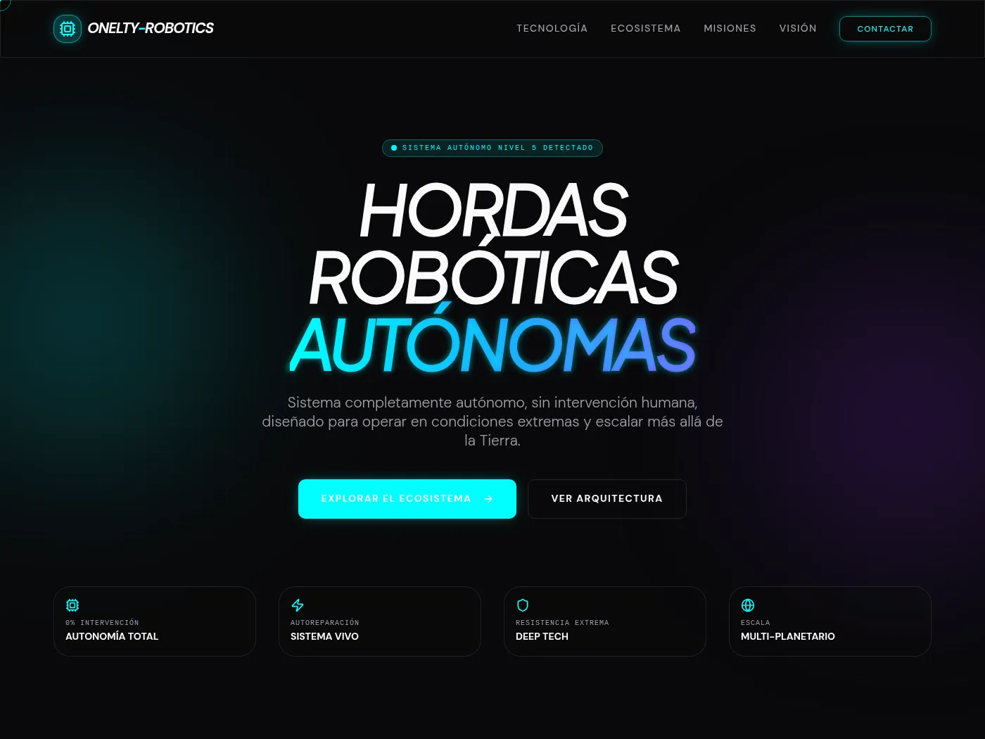 Onelty-Robotics Futurist Landing