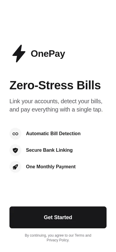 OnePay Zero-Stress Bills