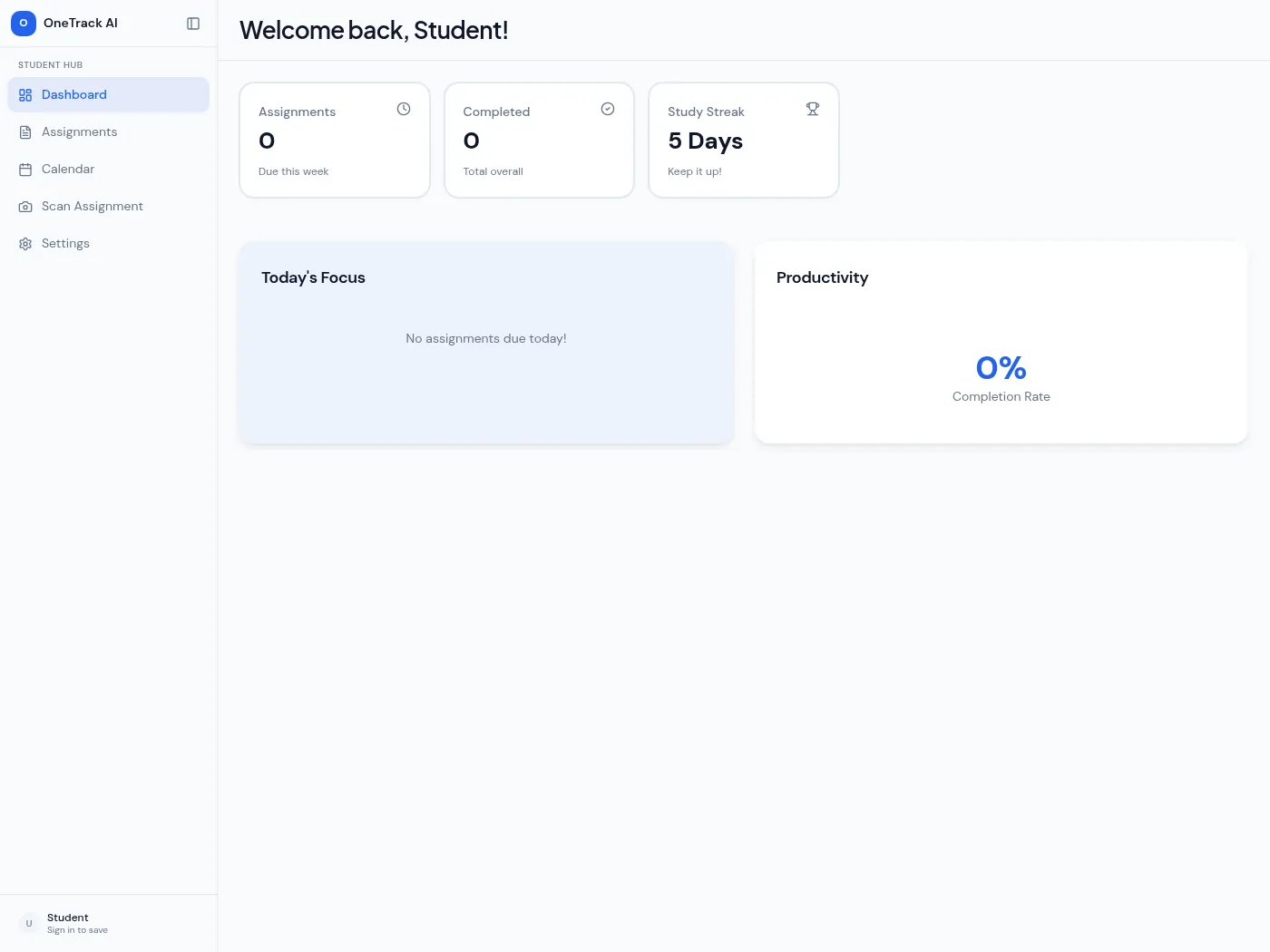OneTrack AI Productivity Suite