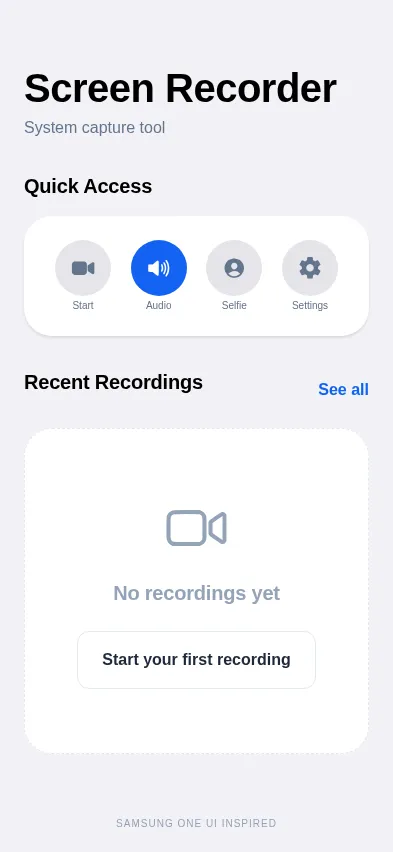 One UI Screen Recorder