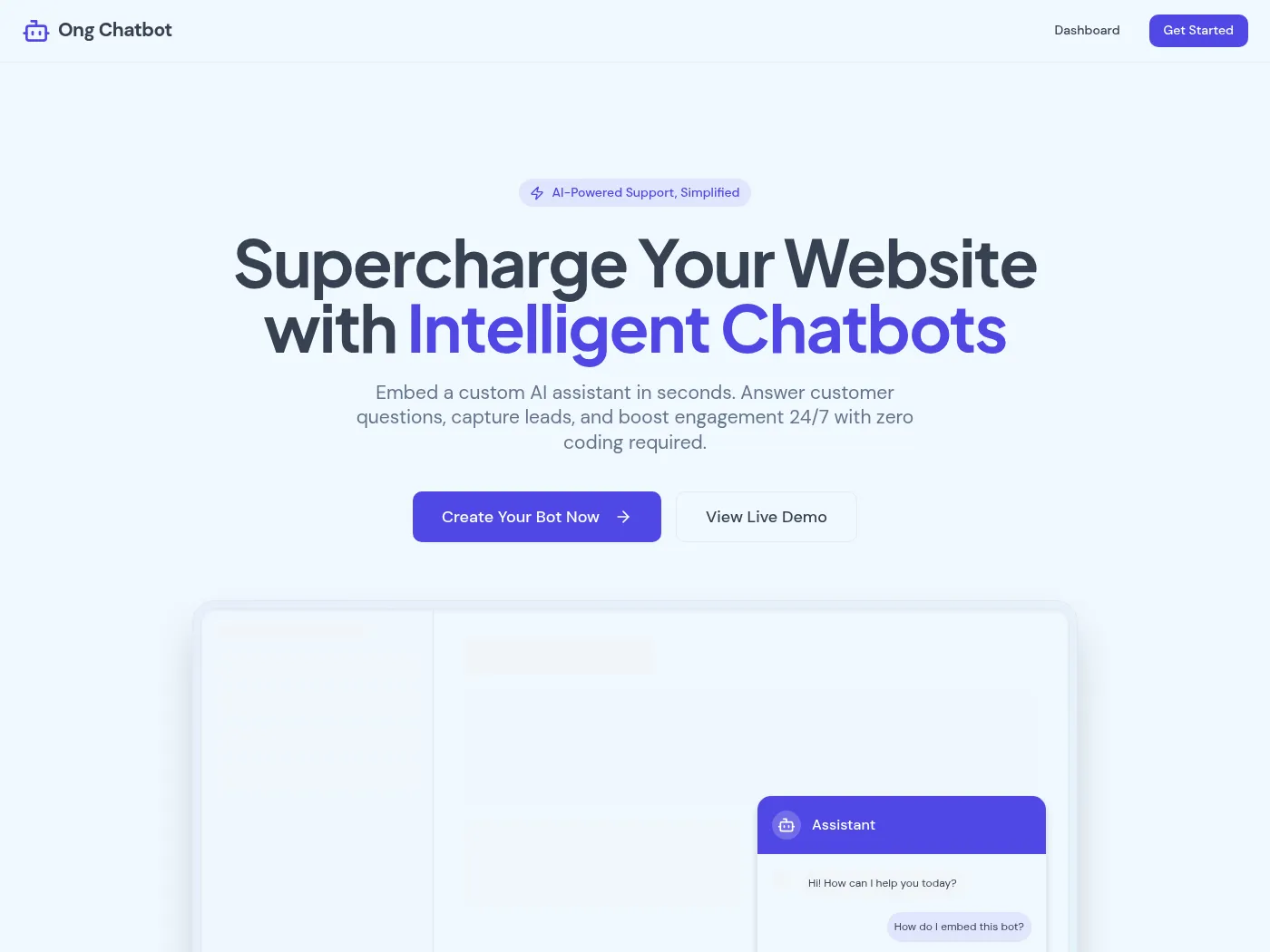 Ong Chatbot Embed