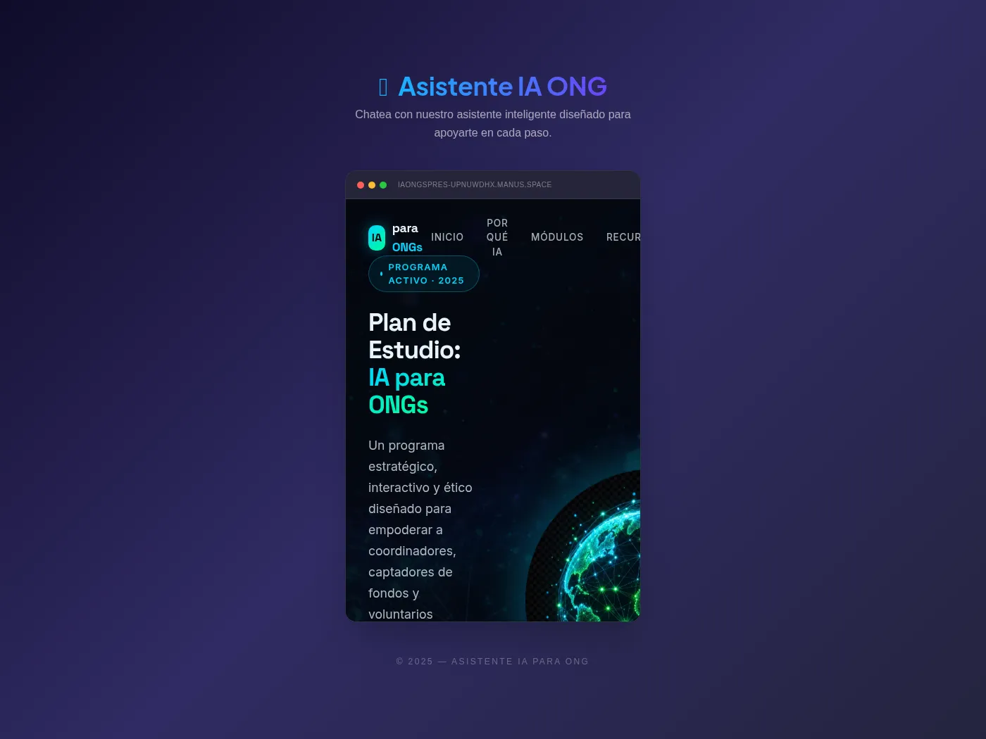ONG Chatbot Embed