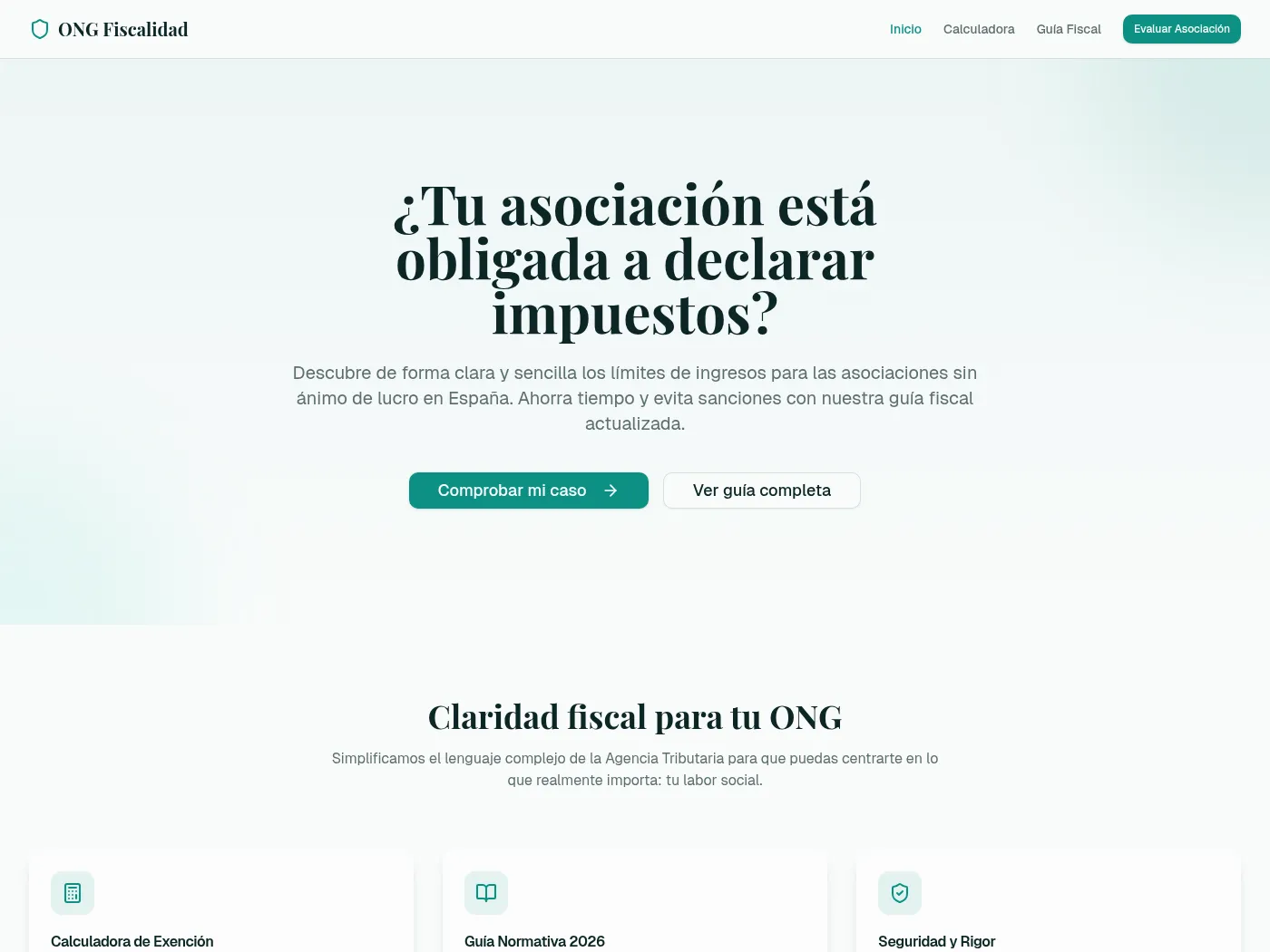 ONG Fiscalidad España