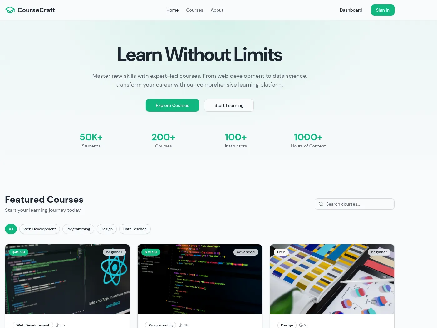 CourseCraft Online