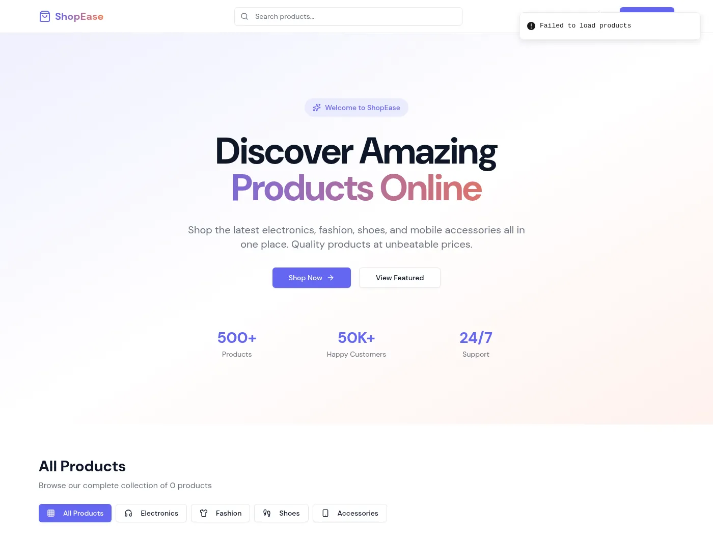 ShopEase Online Mall