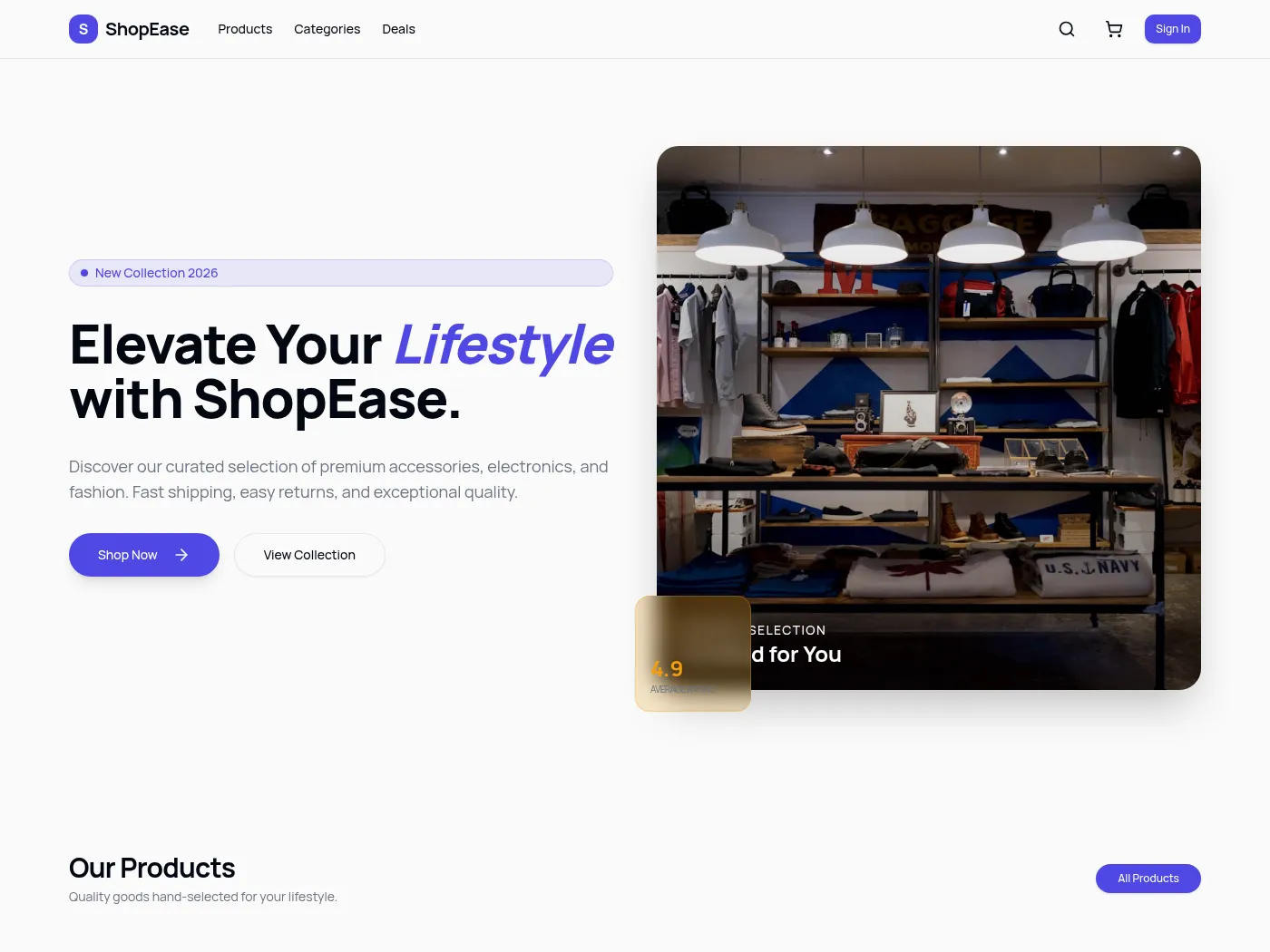 ShopEase Online Store