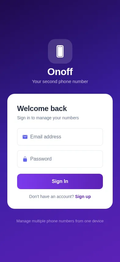 Onoff Clone App