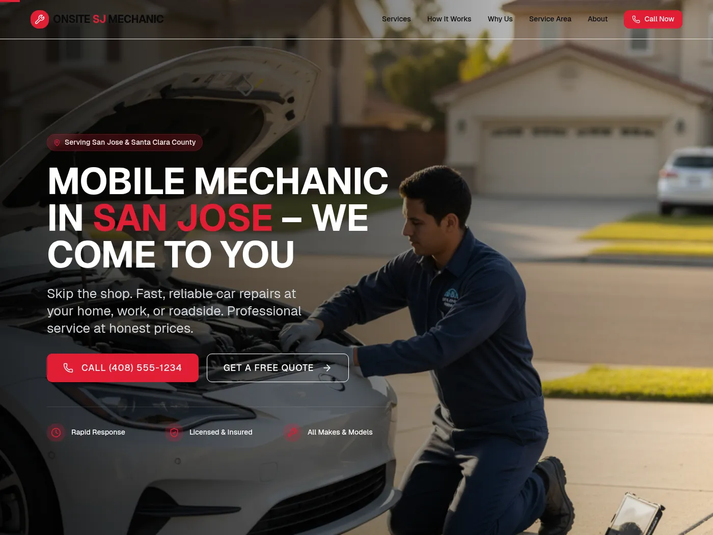 Onsite Mechanic Website
