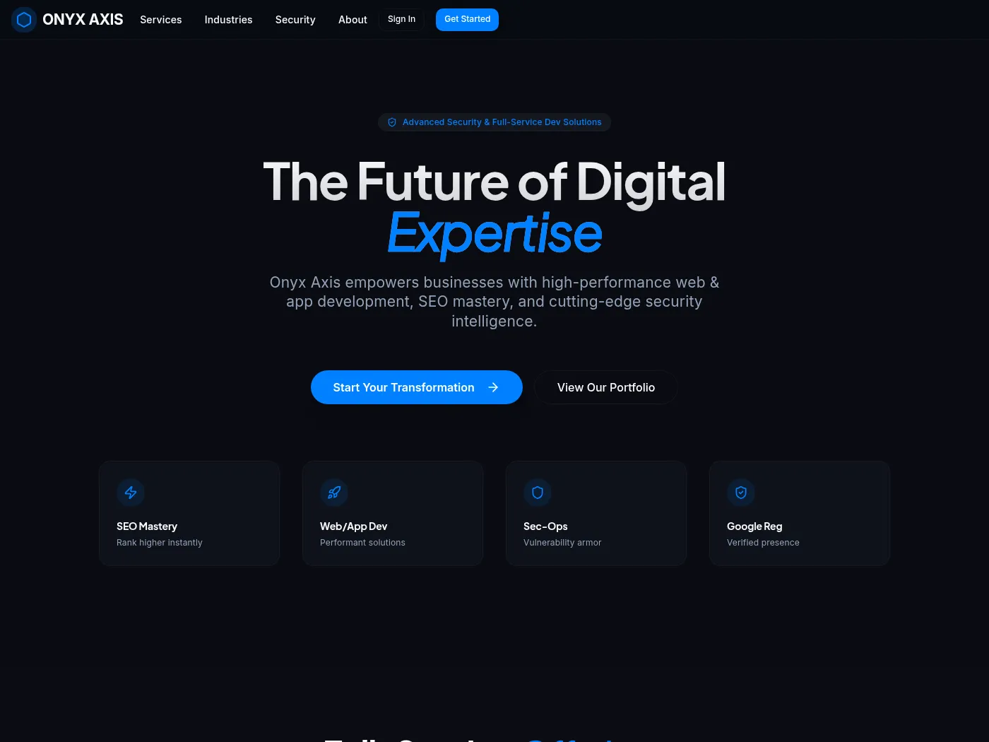 Onyx Axis Agency Site