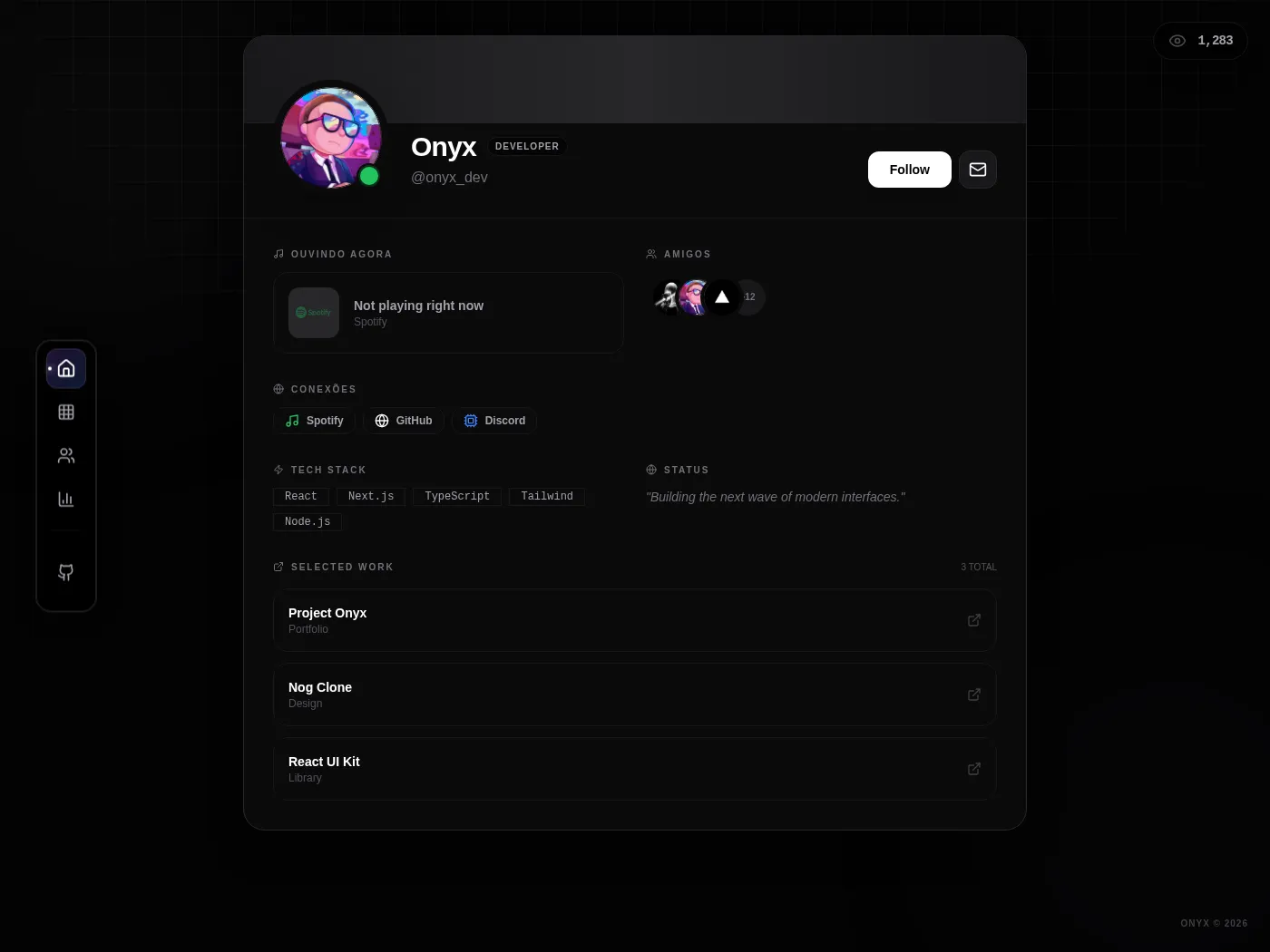 Onyx Portfolio Website