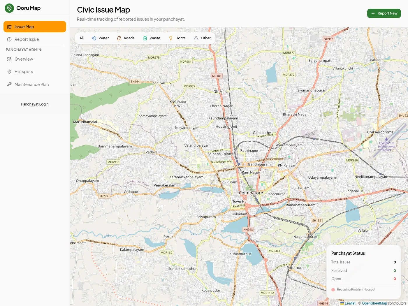 Ooru Issue Map