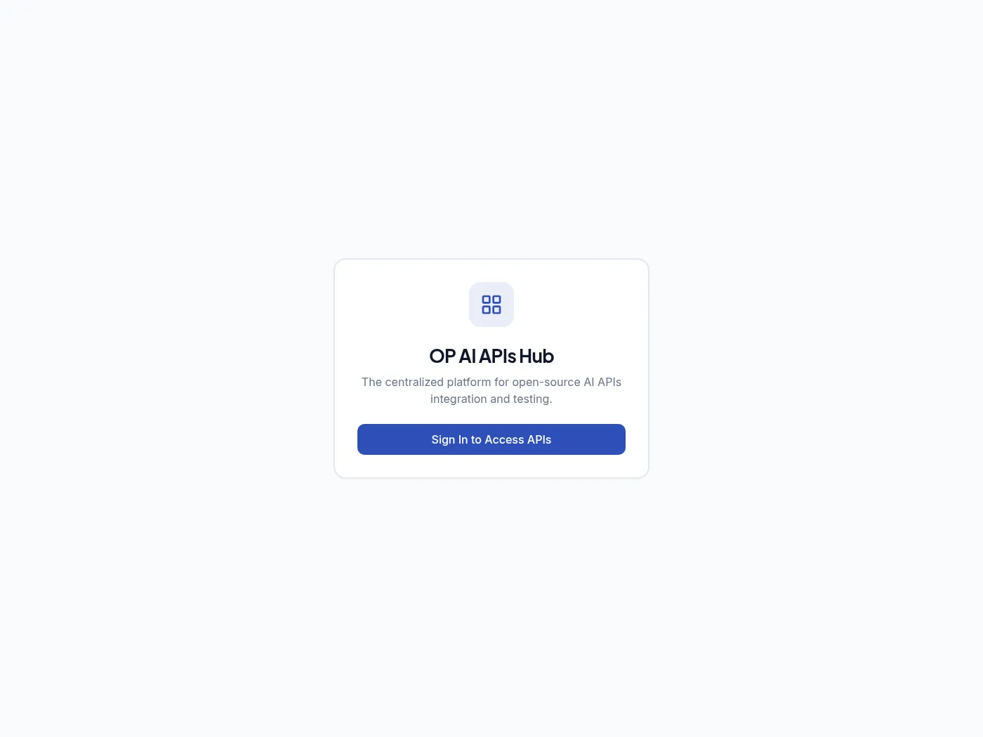 OP AI APIs Hub