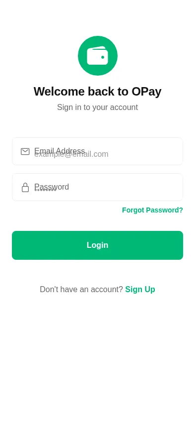 Opay Web & Mobile Bank