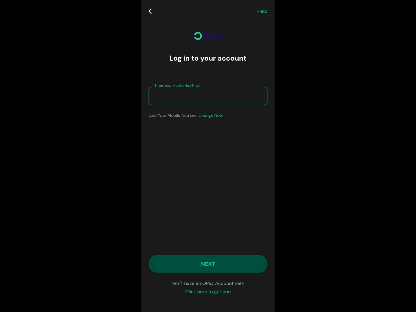 Opay Fintech Web App