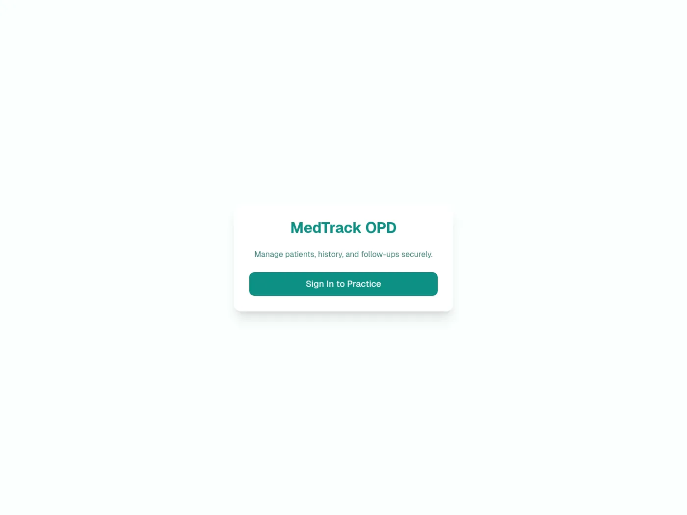 OPD Patient Manager