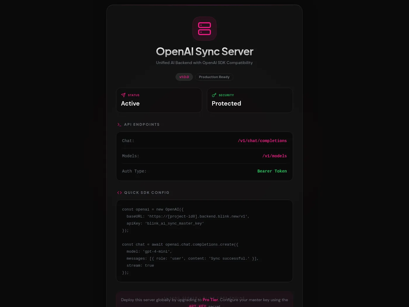 OpenAI Sync Server