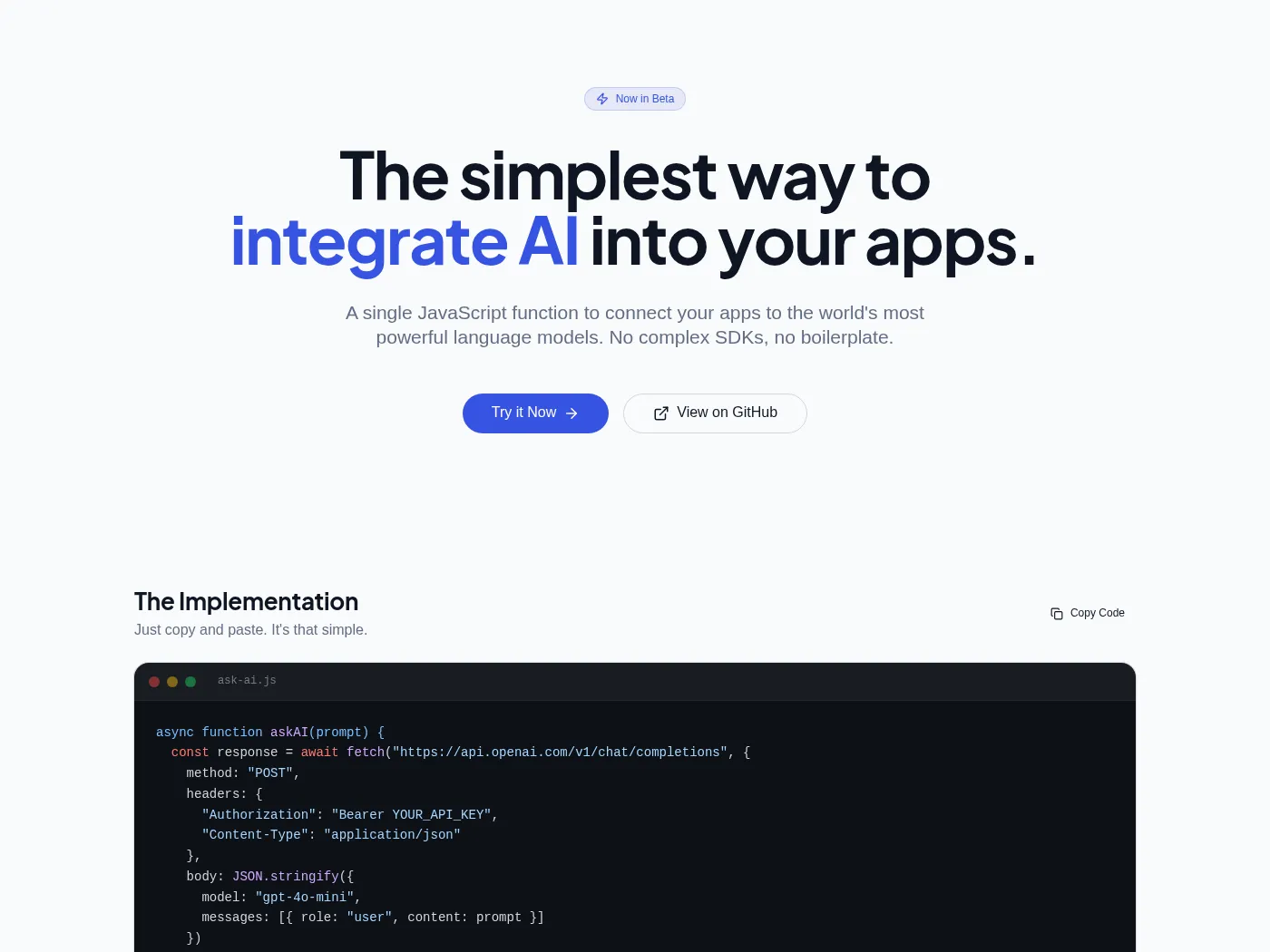 AI Prompt API Wrapper