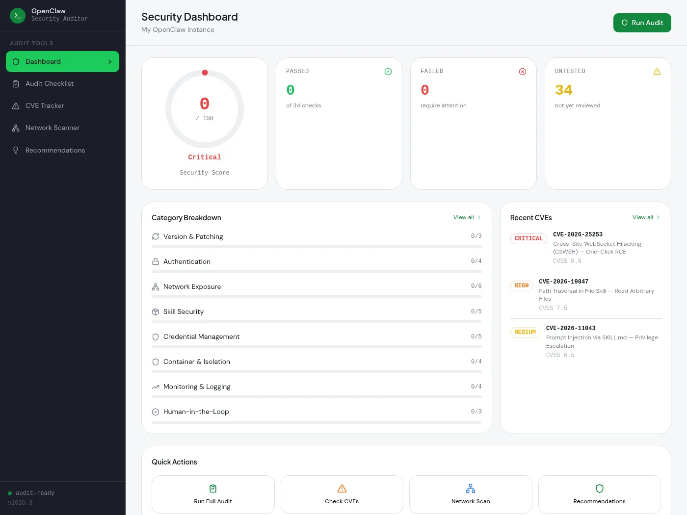 OpenClaw Security Auditor