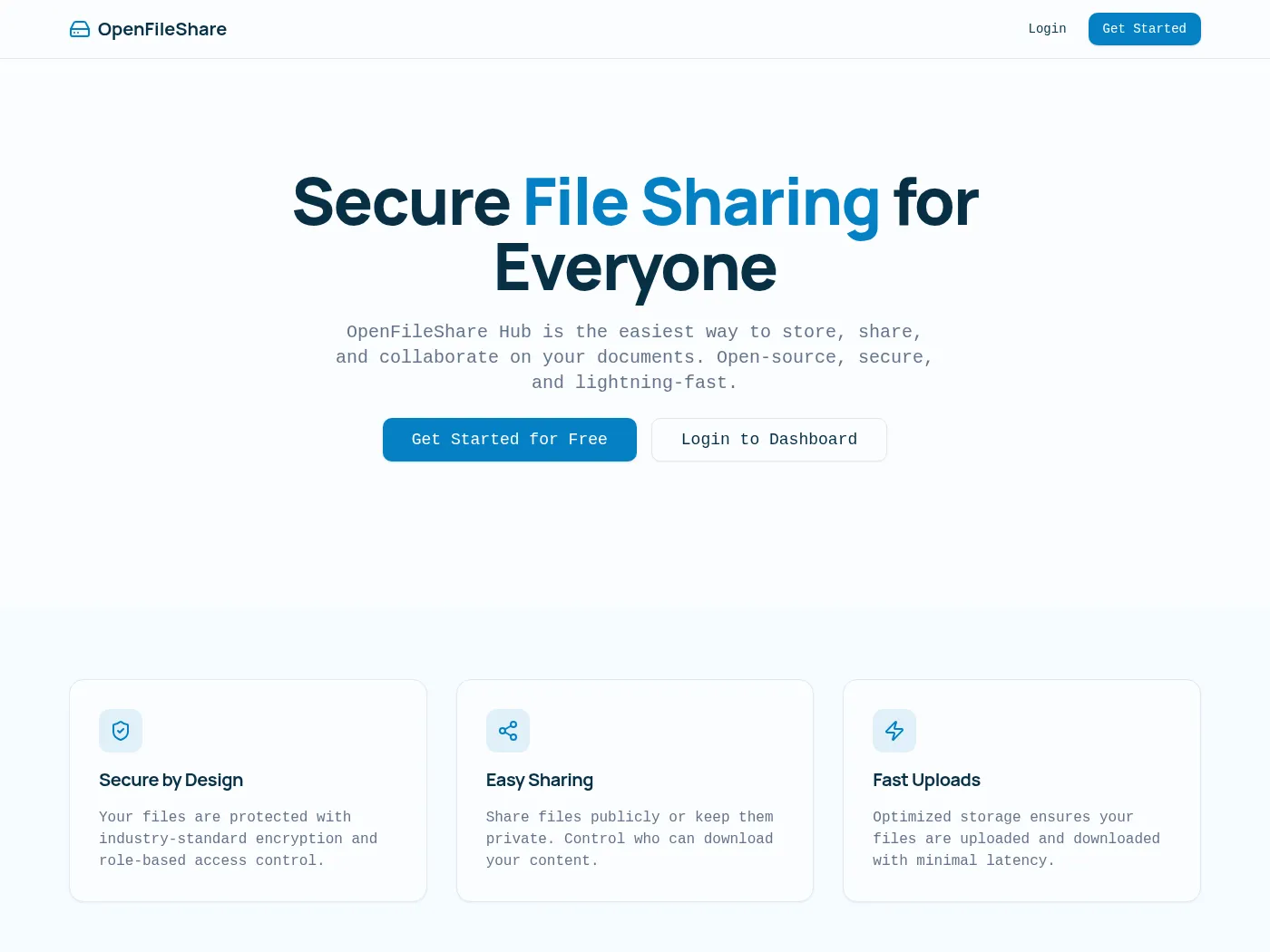 OpenFileShare Hub