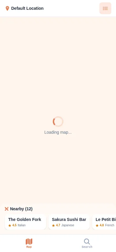 OpenMap Restaurant Finder