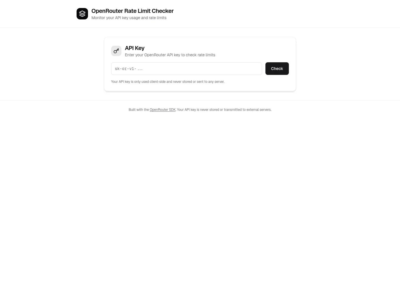 OpenRouter Rate Limit Checker