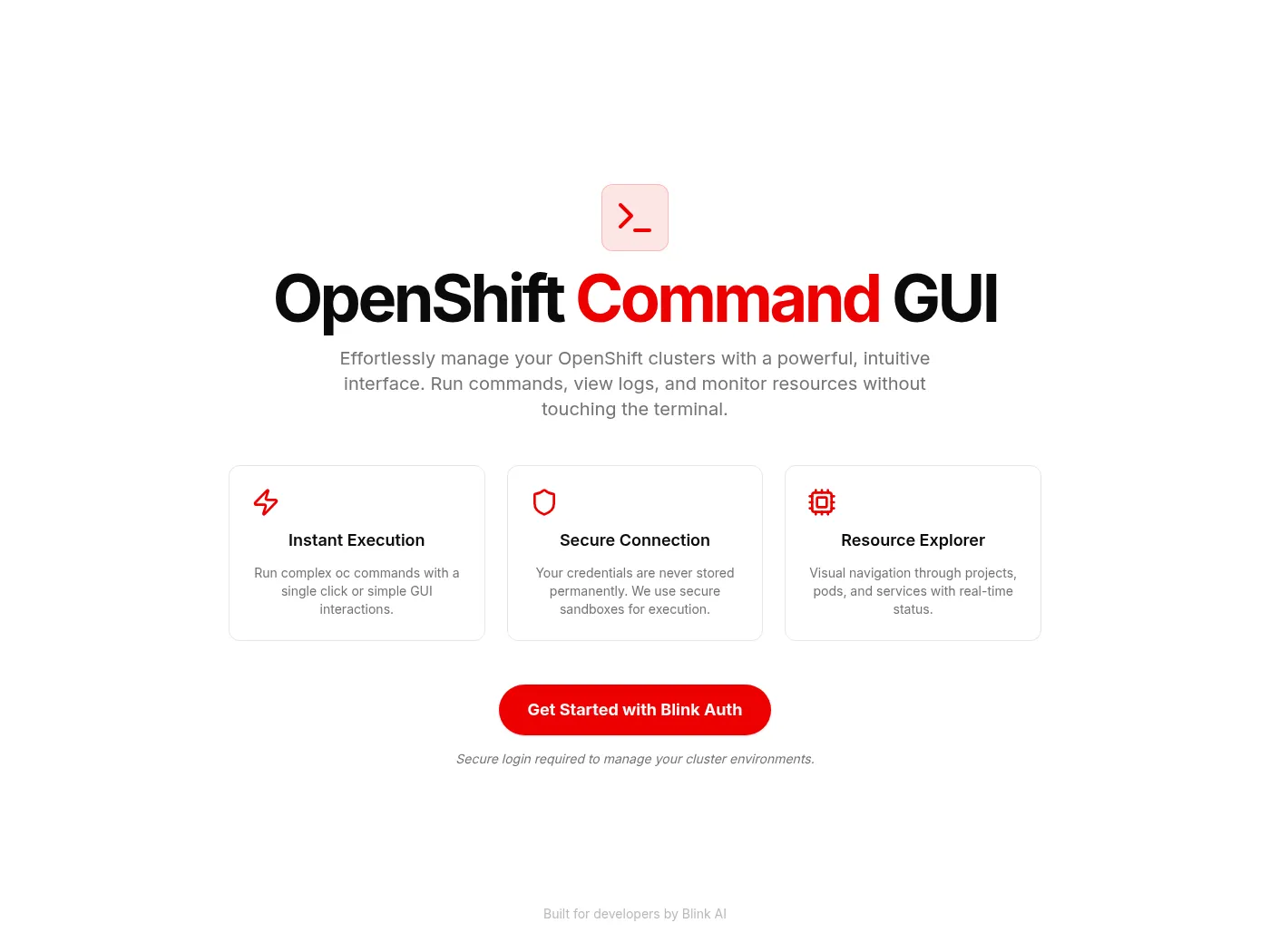 OpenShift Command GUI