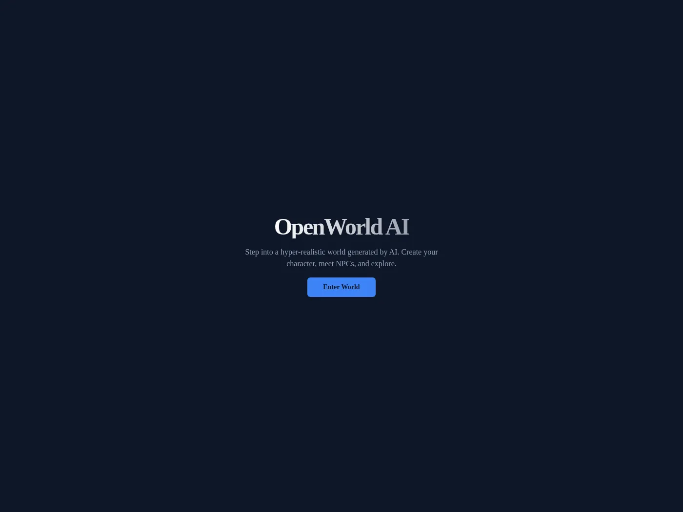 OpenWorld AI Chat Game