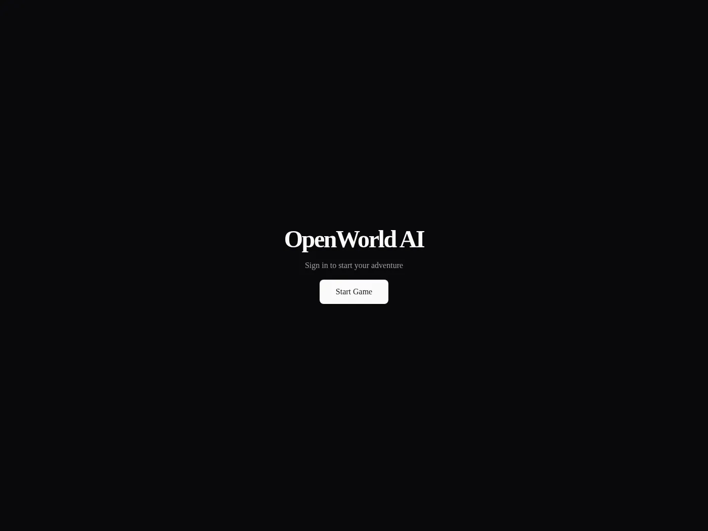 OpenWorld AI Chat Game