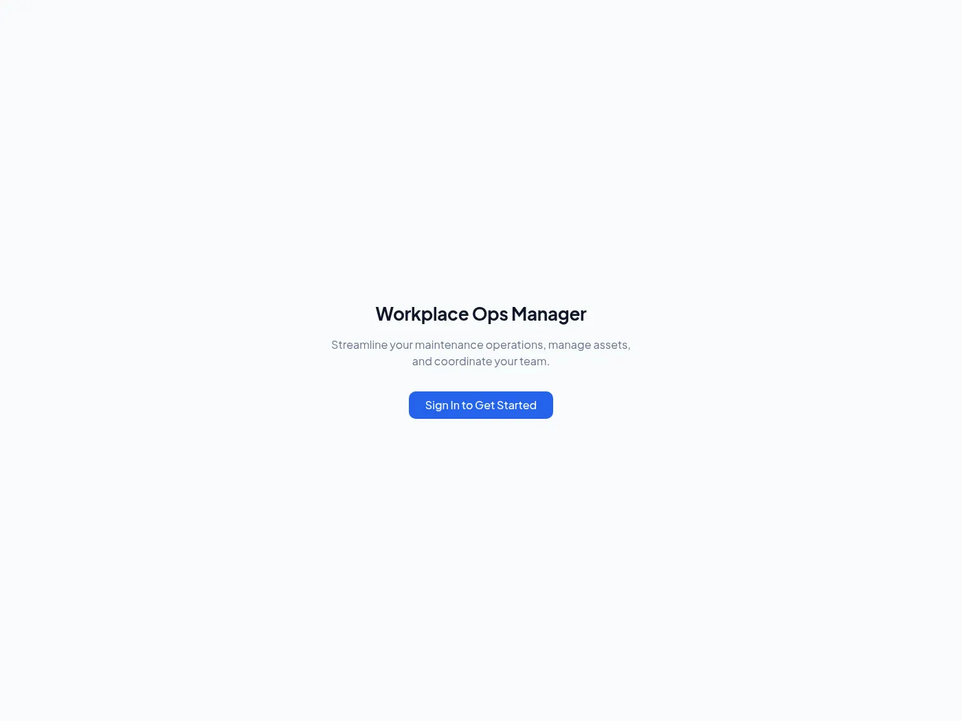 Workplace Ops Manager