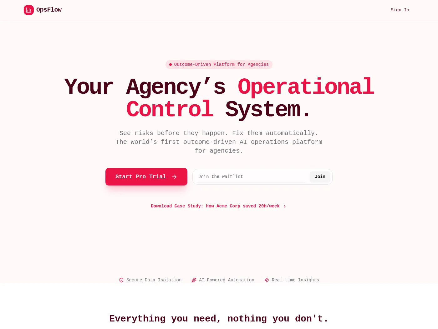 OpsFlow Platform