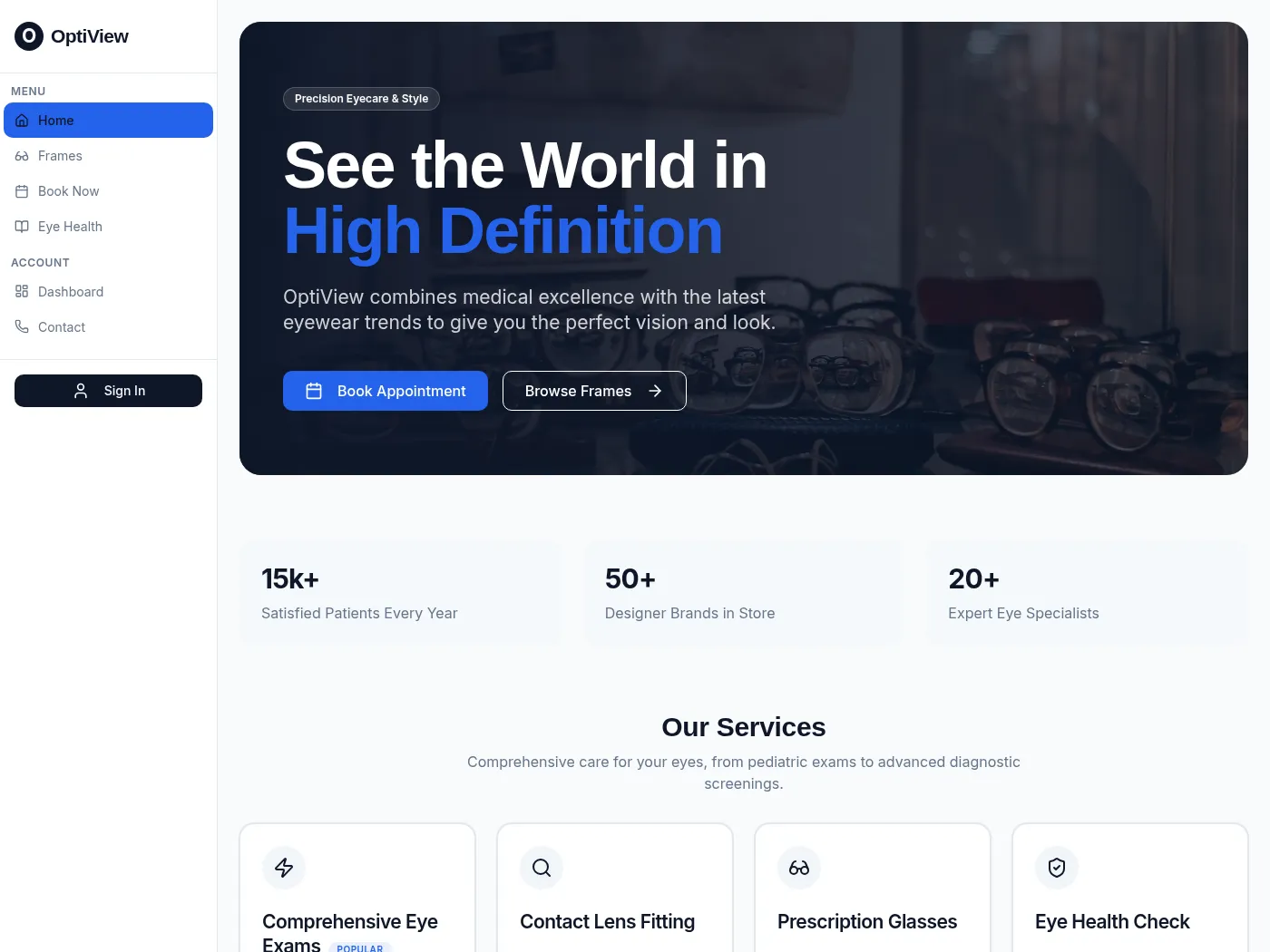 OptiView Website