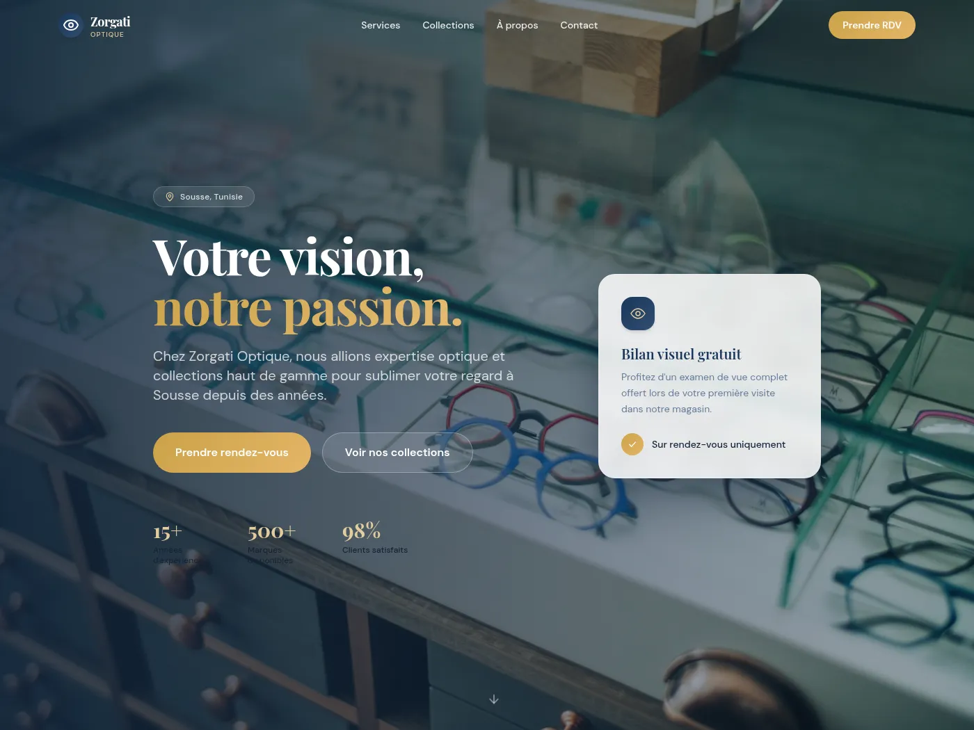 Opticien Vitrine Web