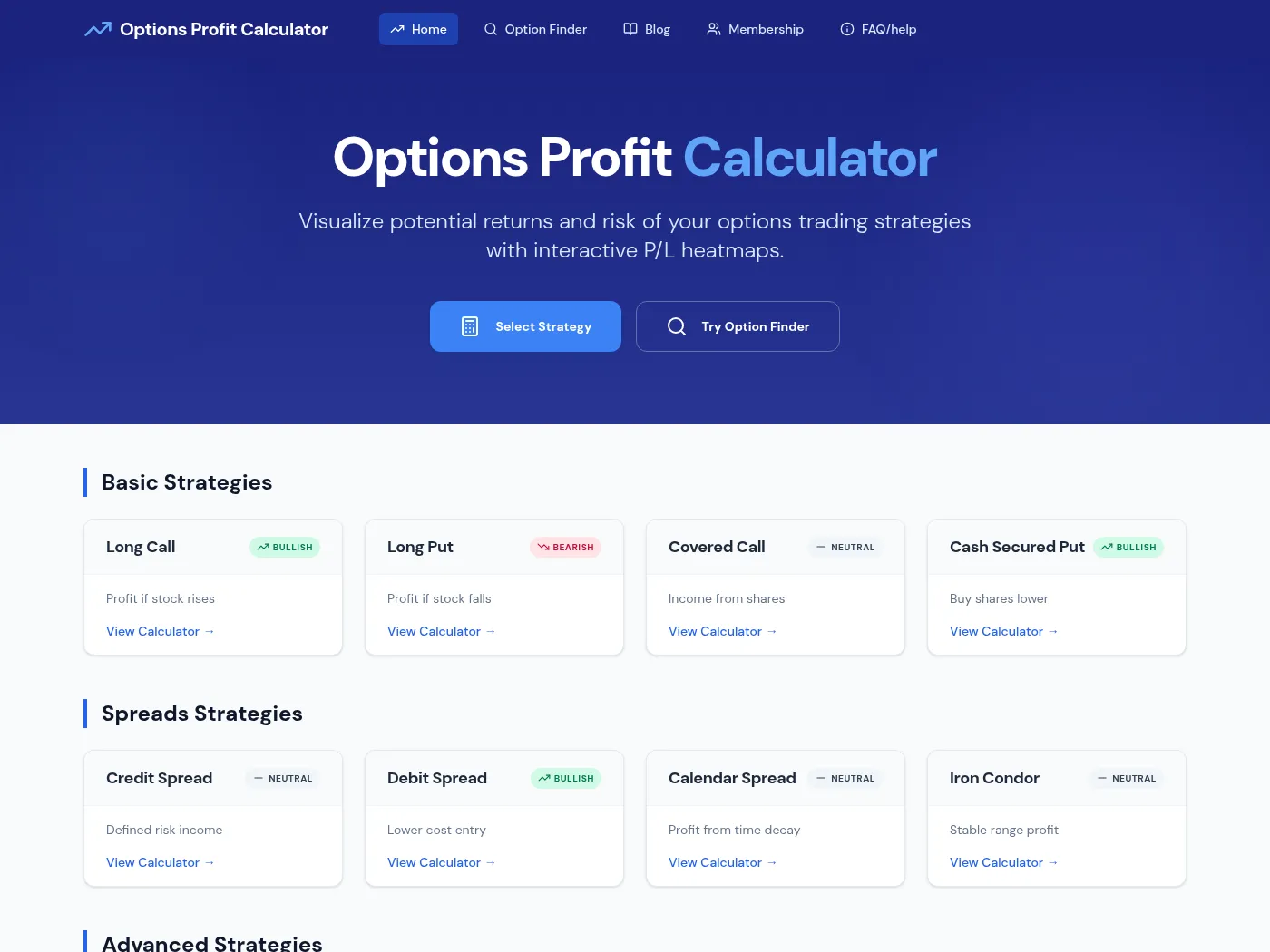 Options Profit Calculator