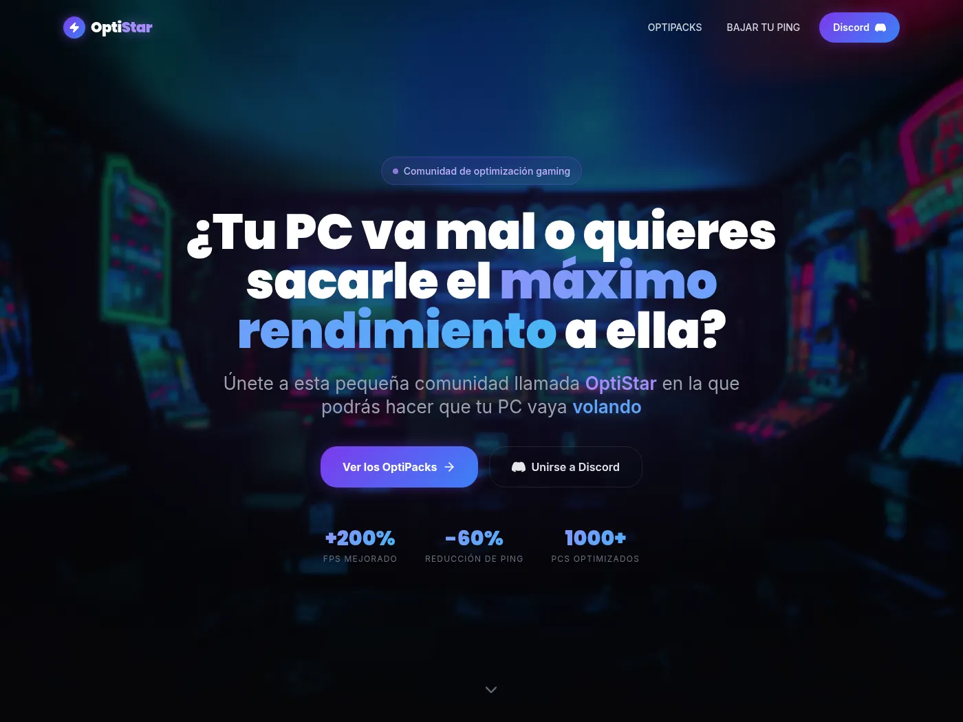 OptiStar Landing Page