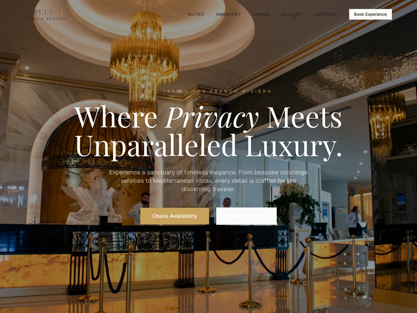 Opulent Stays Web Experience